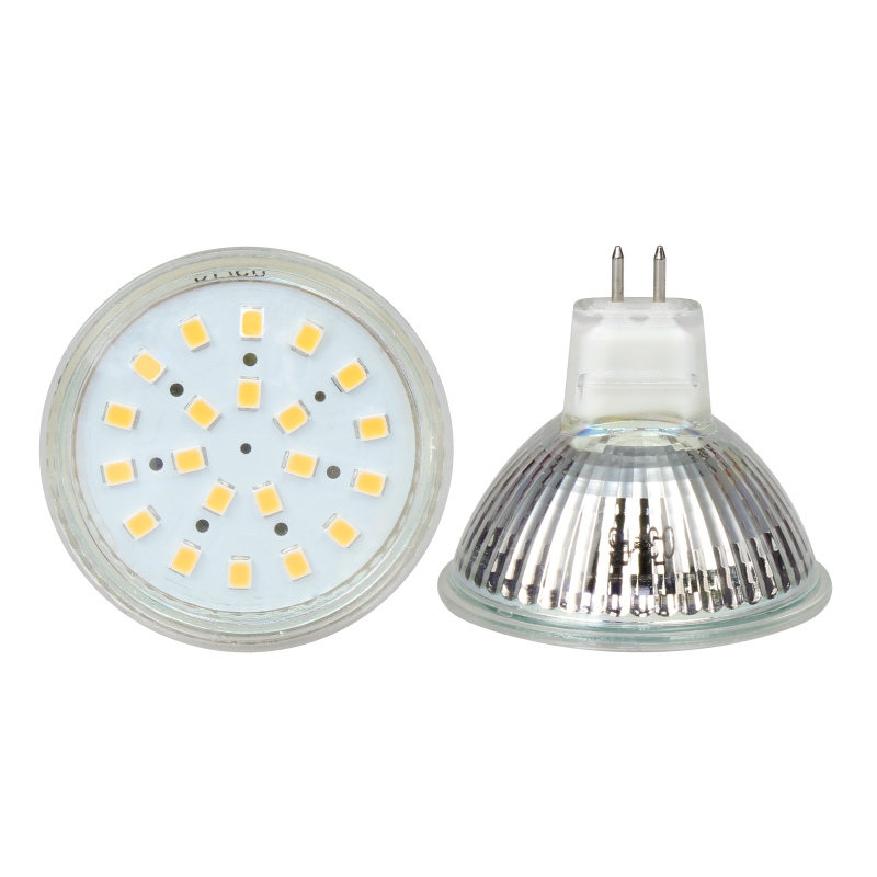 Led Strahler MR16 H40 SMD warmweiß 280lm 120° 12V 3W 21 Leds